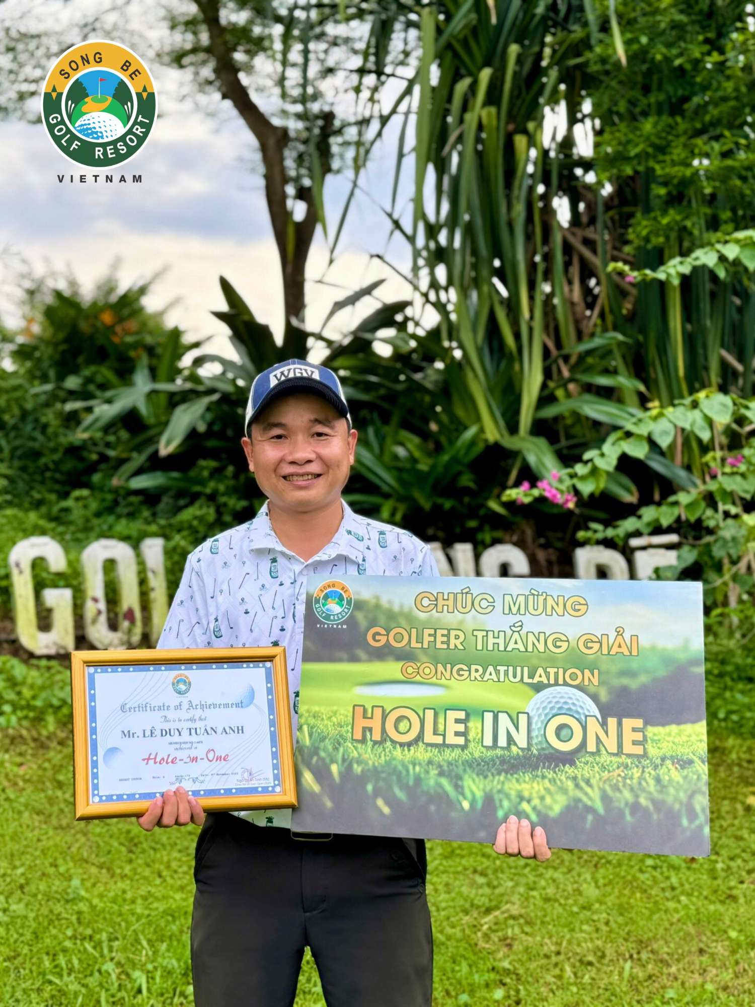 [HIO HUNTER] SONG BE MEMBER MR. LE DUY TUAN ANH BECOMES THE FIFTH GOLFER TO CONQUER "HIO ...